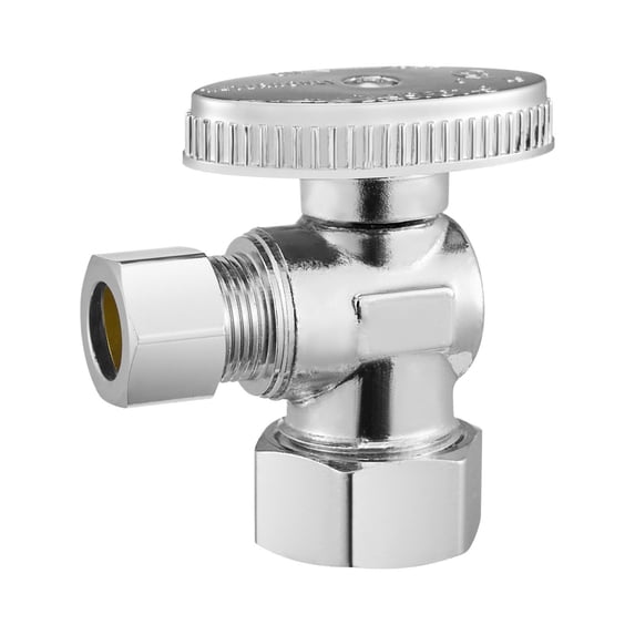 10-Pack Angle Stop Valves, 1/4-Turn, 5/8" x 3/8" Compression, for ...