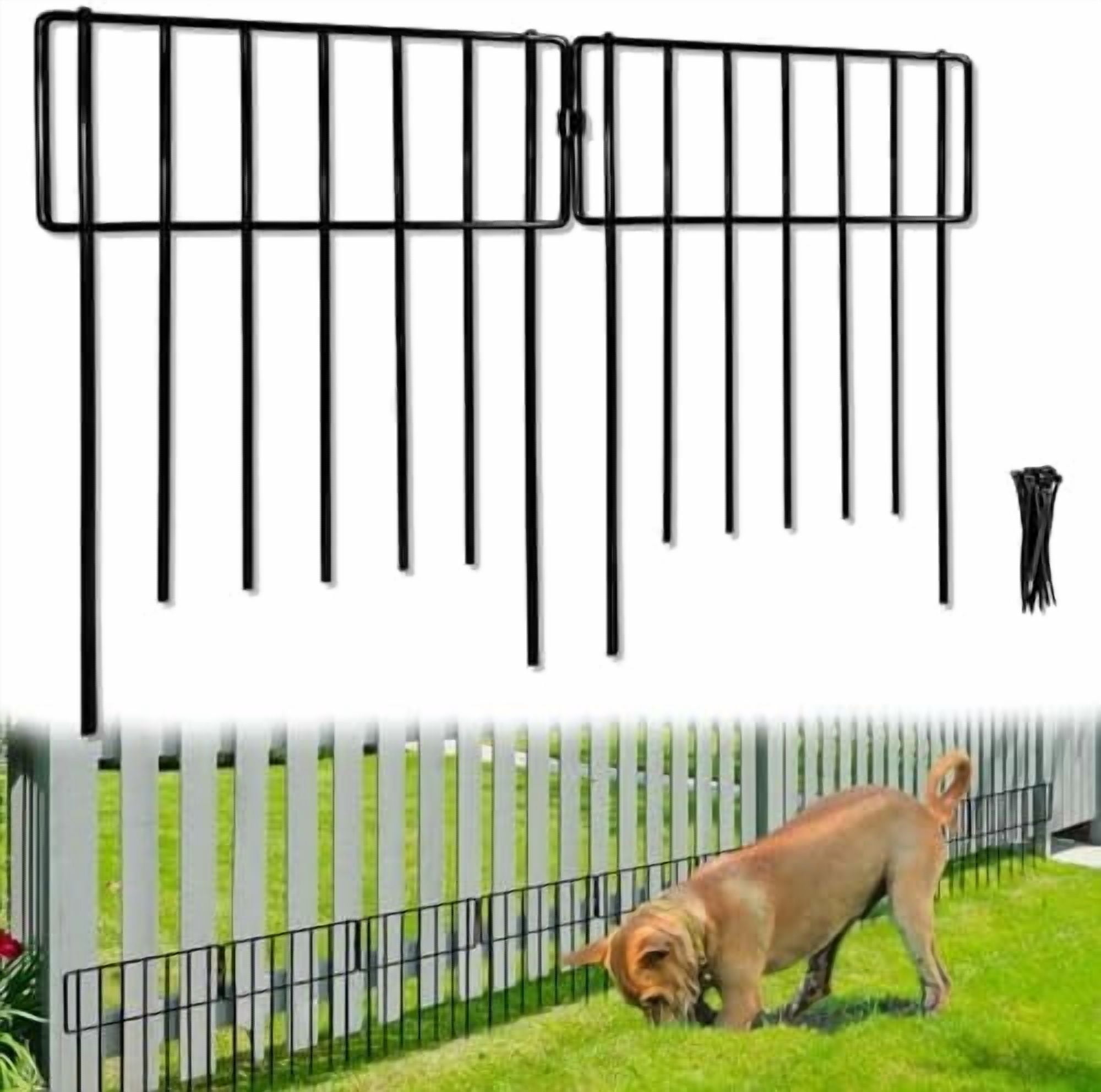 10 Pack Animal Barrier, No Dig Decorative Fence, 17in(H) x10ft(L ...