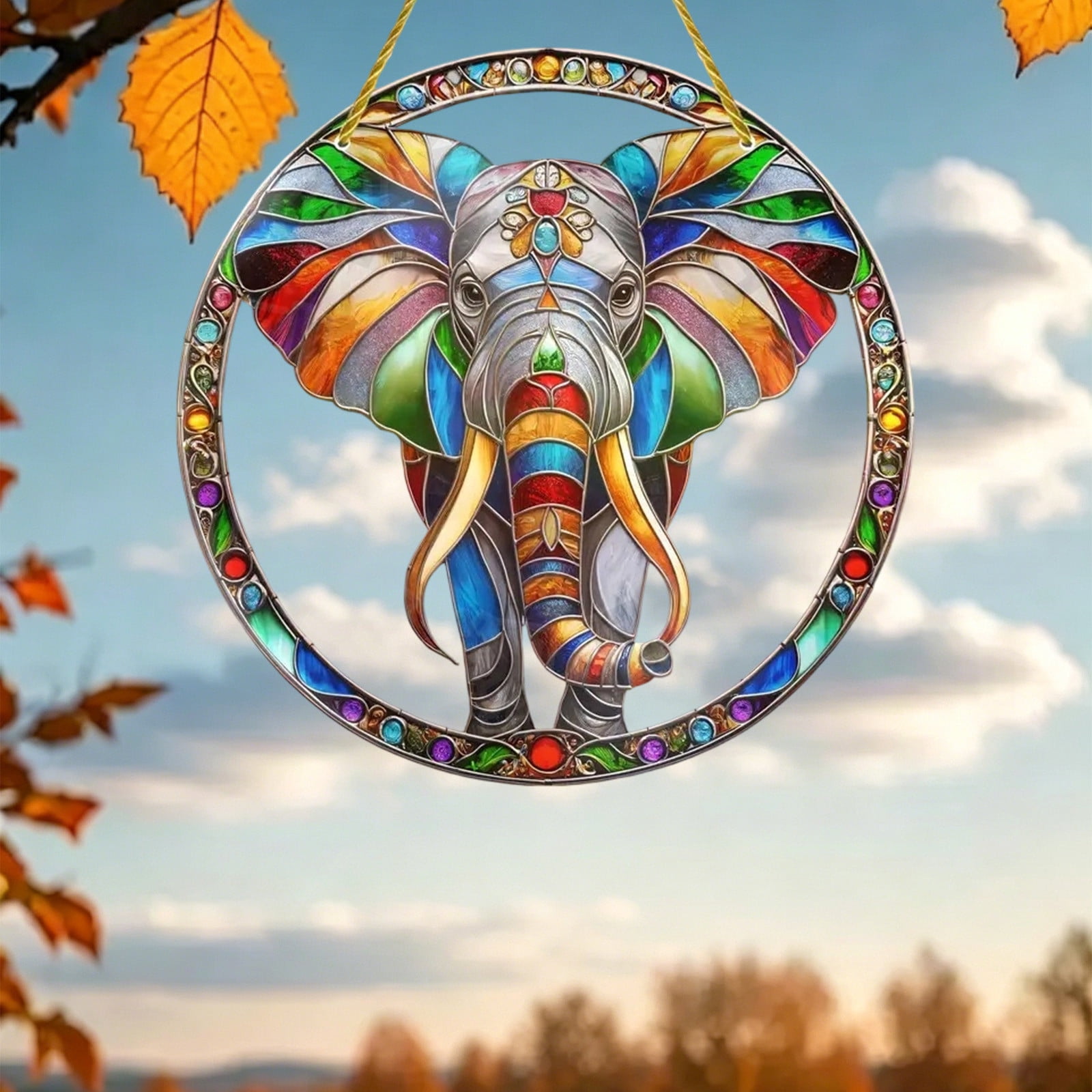 10 Pack Of Animals Stained Glass Style Suncatcher Acrylic Hanging ...