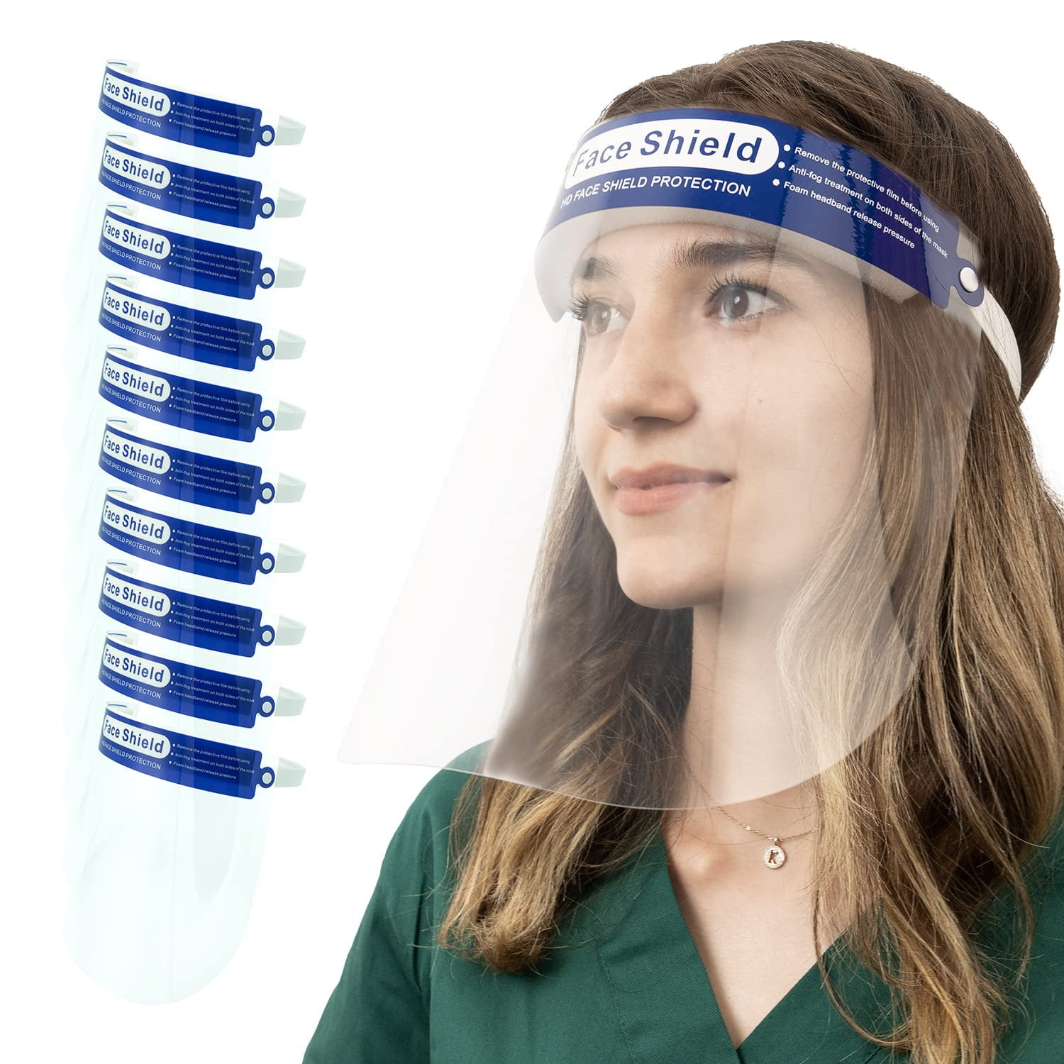 10 Pack Anti Fog Face Shield Adult & Teenager, Safety Face Shield ...