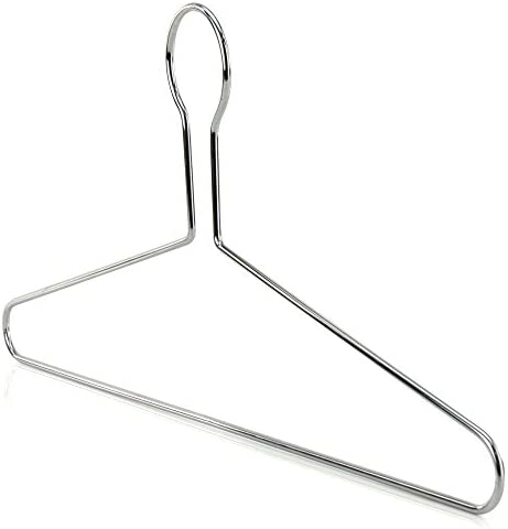 10 Pack Anti-Theft Security Hangers - 17inch Heavy Duty Silver Chrome ...