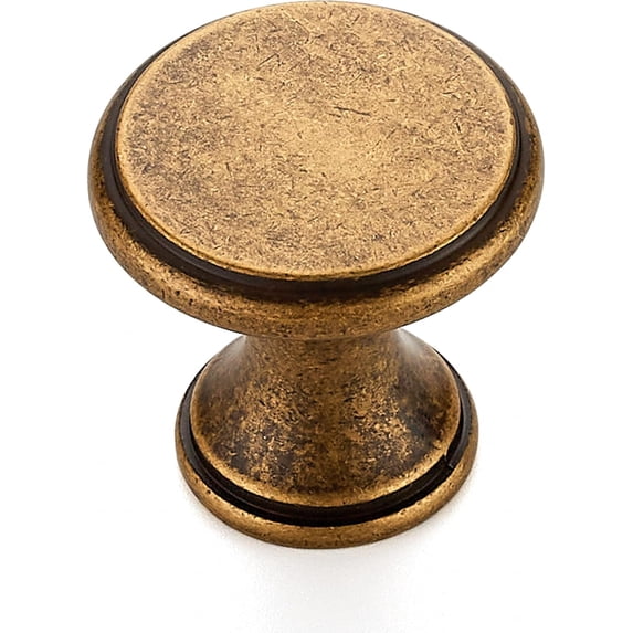 10 Pack Antique Brass Kitchen Cabinet Knobs, Solid Antique Brass Pulls ...