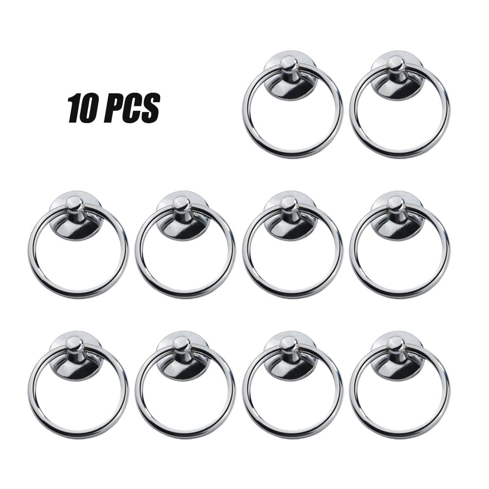 10 Pack Antique Ring Pull Handles for Kitchen Cabinets Drawers ...
