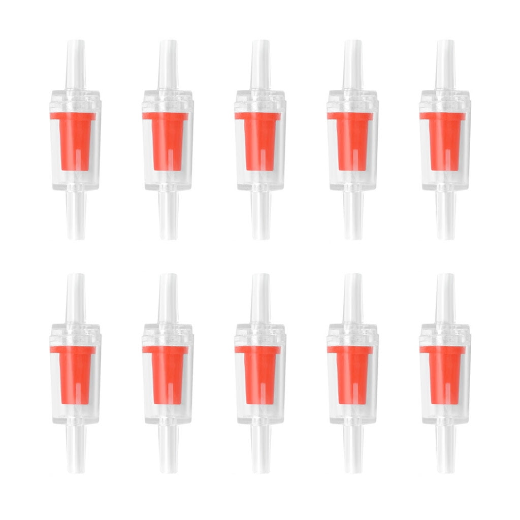 10 Pack Aquarium Check Valves Clear Plastic Way Non-Return Check for ...