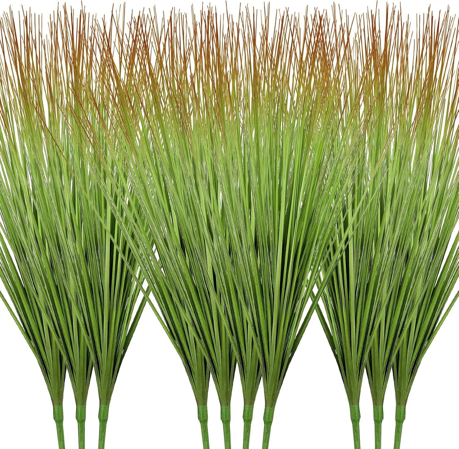 10 Pack Artificial Plants 27 Inch Tall Onion Grass Greenery Fake Grass ...