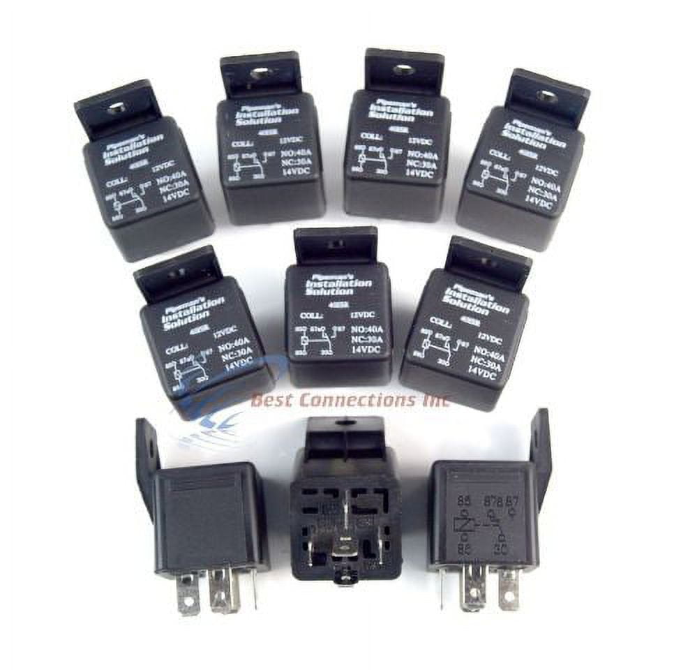 10 Pack Audiopipe 12 VOLT DC 40 AMP SPDT Sealed Relay 5 Pin with ...
