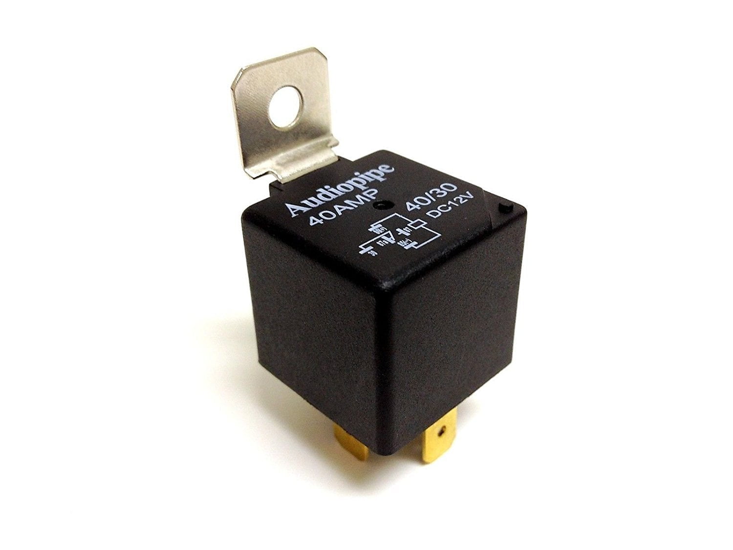 10 Pack Audiopipe 12v 5 Pin SPDT 30/40 Amp Relay Socket Metal Tab Auto ...