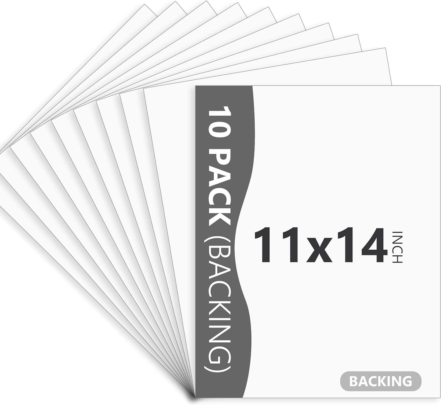 10 Pack Backing Boards Only - 11X14 Uncut White Mats Matboards, Acid ...