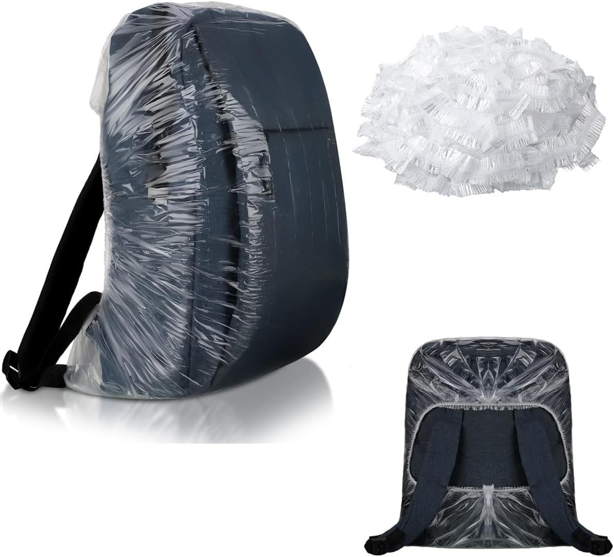 10 Pack Backpack Rain Cover Disposable Waterproof Cap Elastic Covers ...