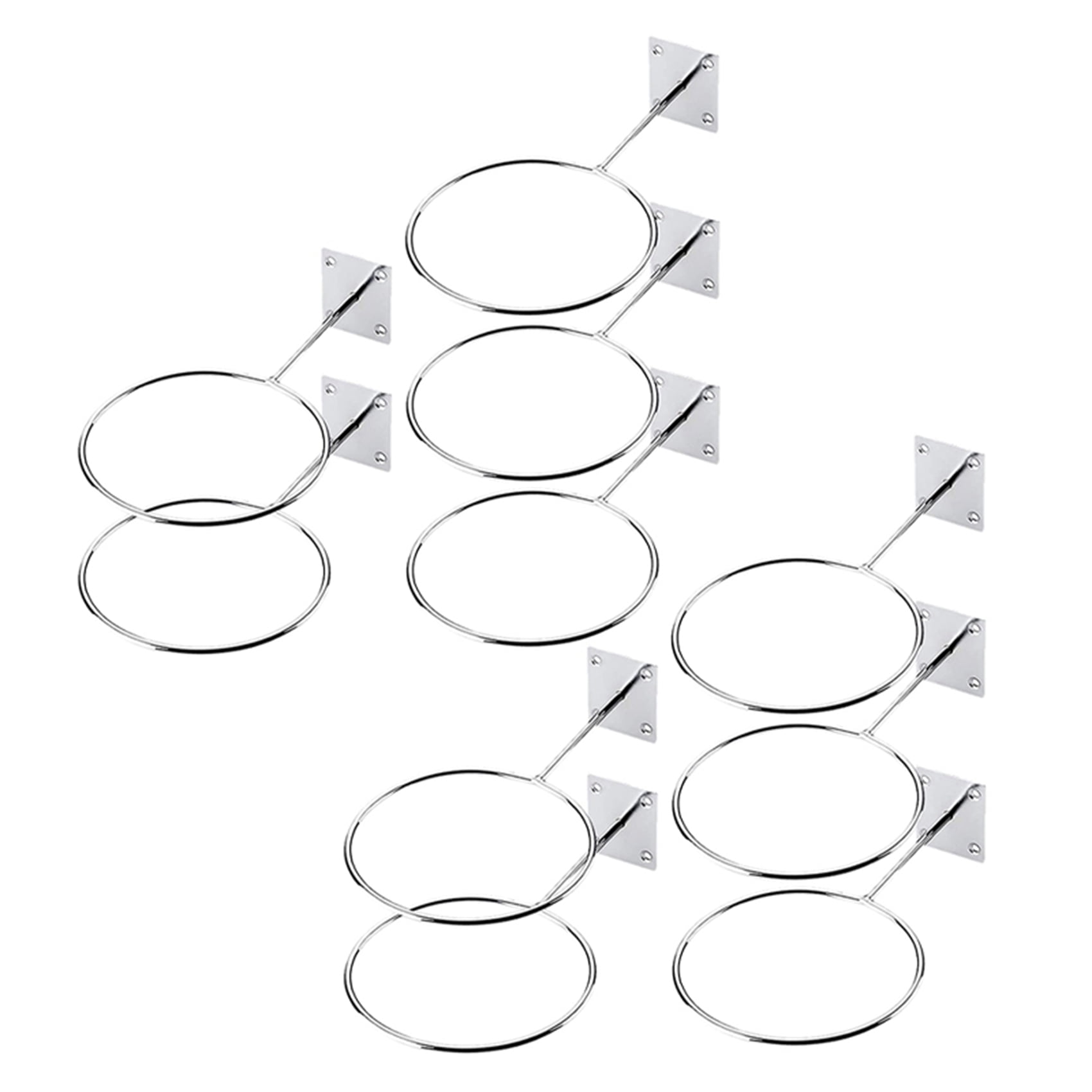 10 Pack Ball Holders Wall Mount Sports Exercise Storage Rack Organizer ...