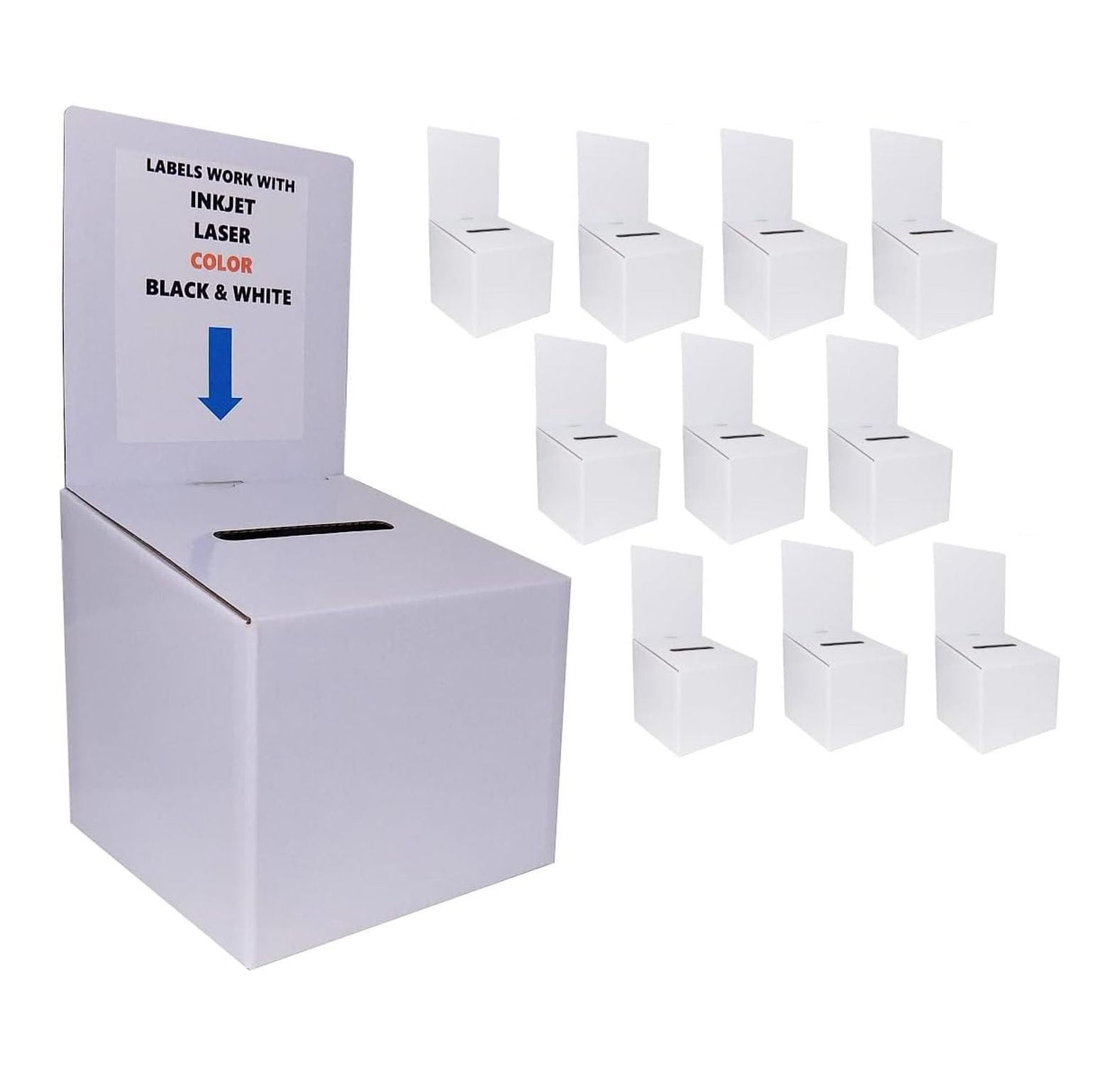 10 Pack Ballot Boxes Corrugated Cardboard Not Flimsy Paperboard 6x6x6 ...