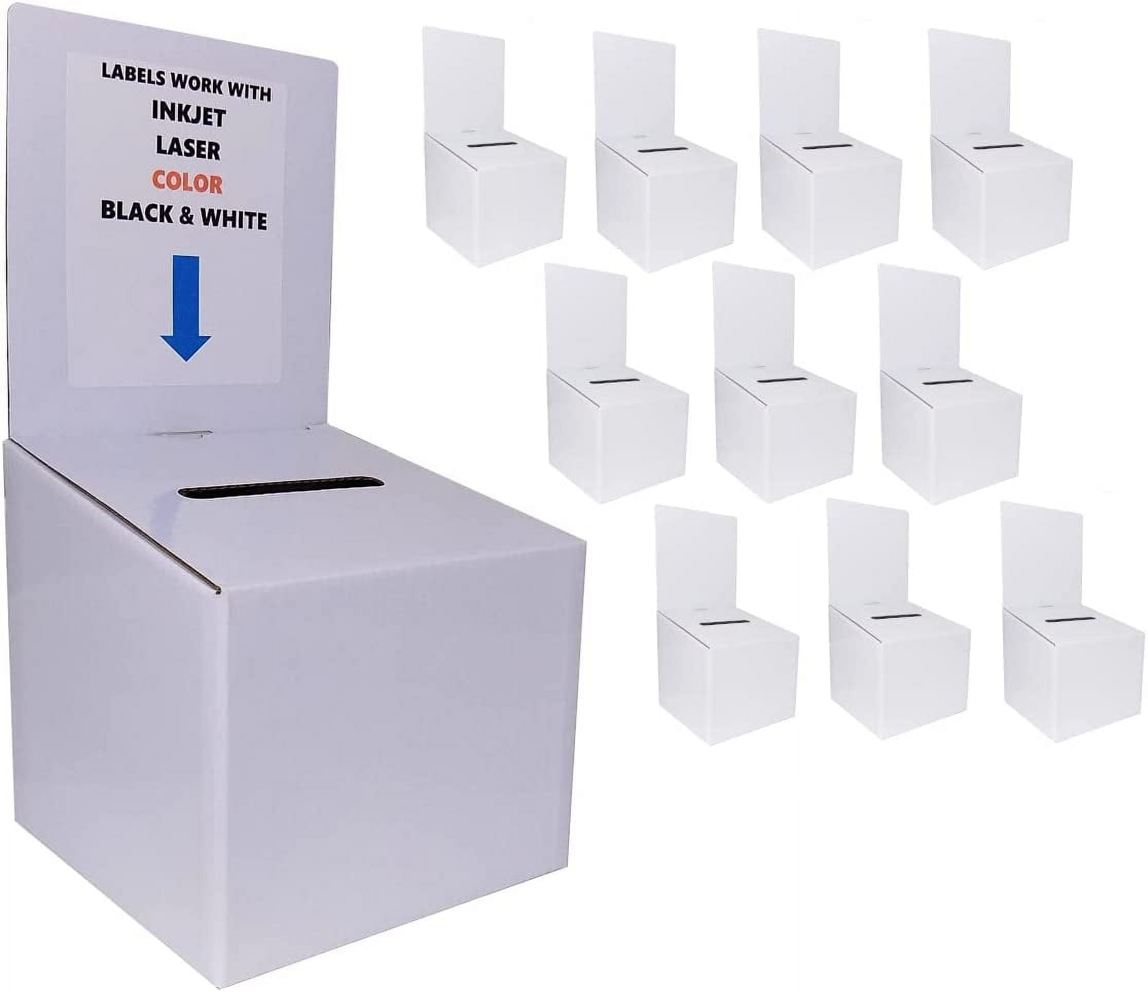 10 Pack Ballot Boxes Corrugated Cardboard Not Flimsy Paperboard 6x6x6 ...