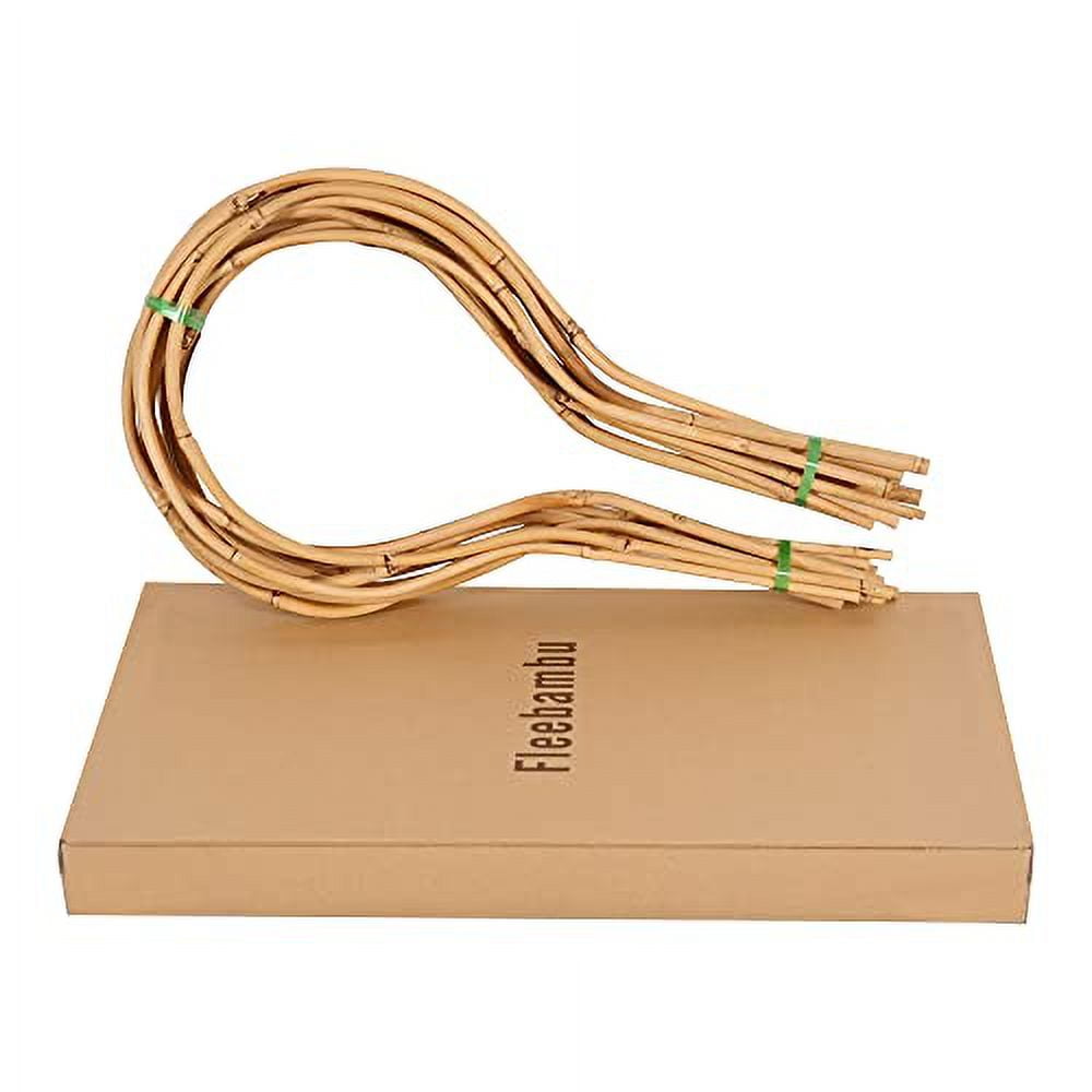 10 Pack Bamboo Hoop Trellis Circle Trellis for Potted Plants, Handmade ...