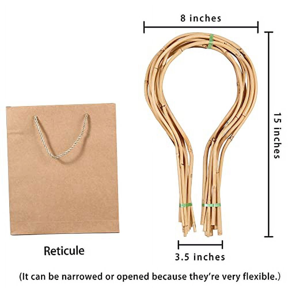 10 Pack Bamboo Hoop Trellis Circle Trellis for Potted Plants, Handmade ...