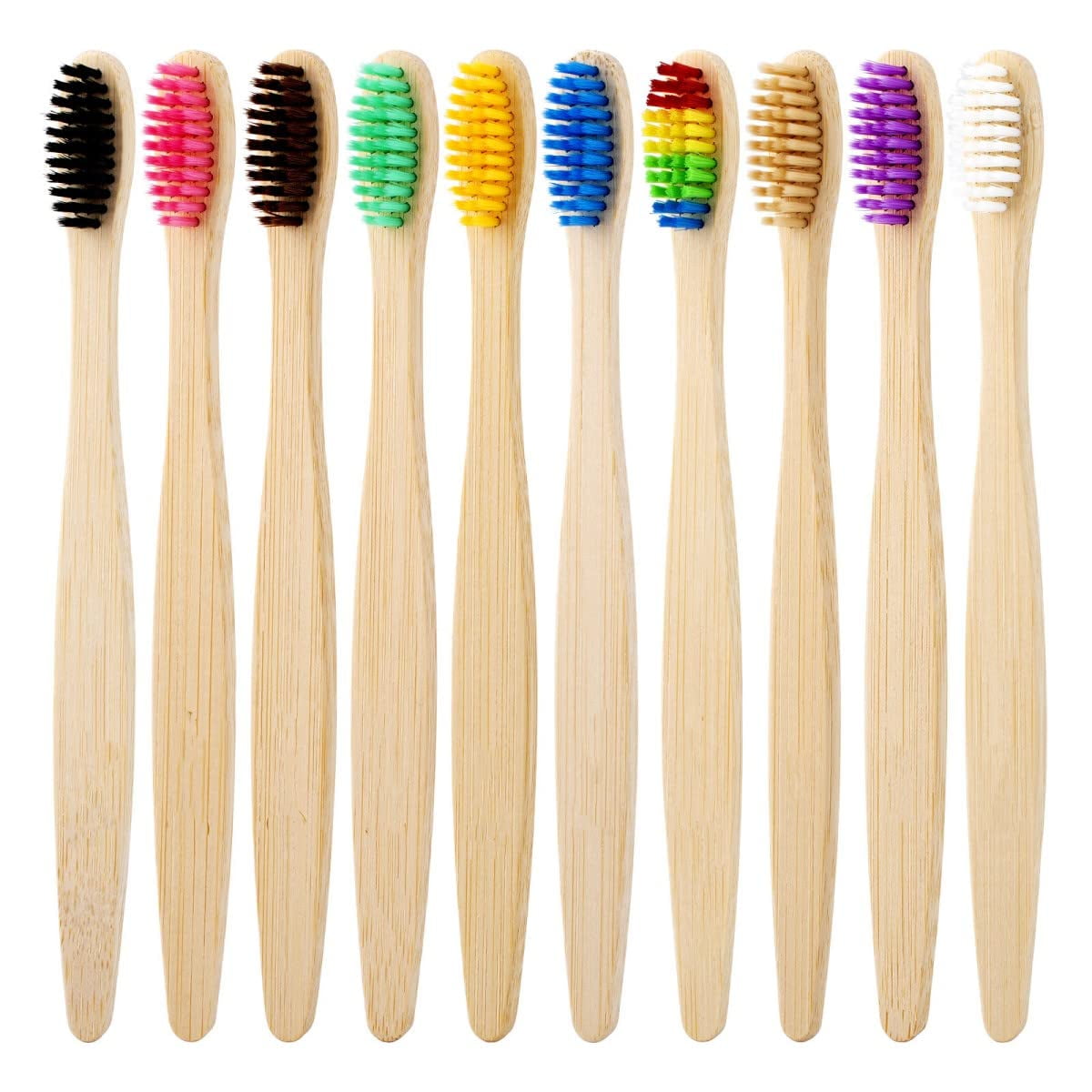 10 Pack Bamboo Toothbrushes | Biodegradable & Compostable Eco-Friendly ...
