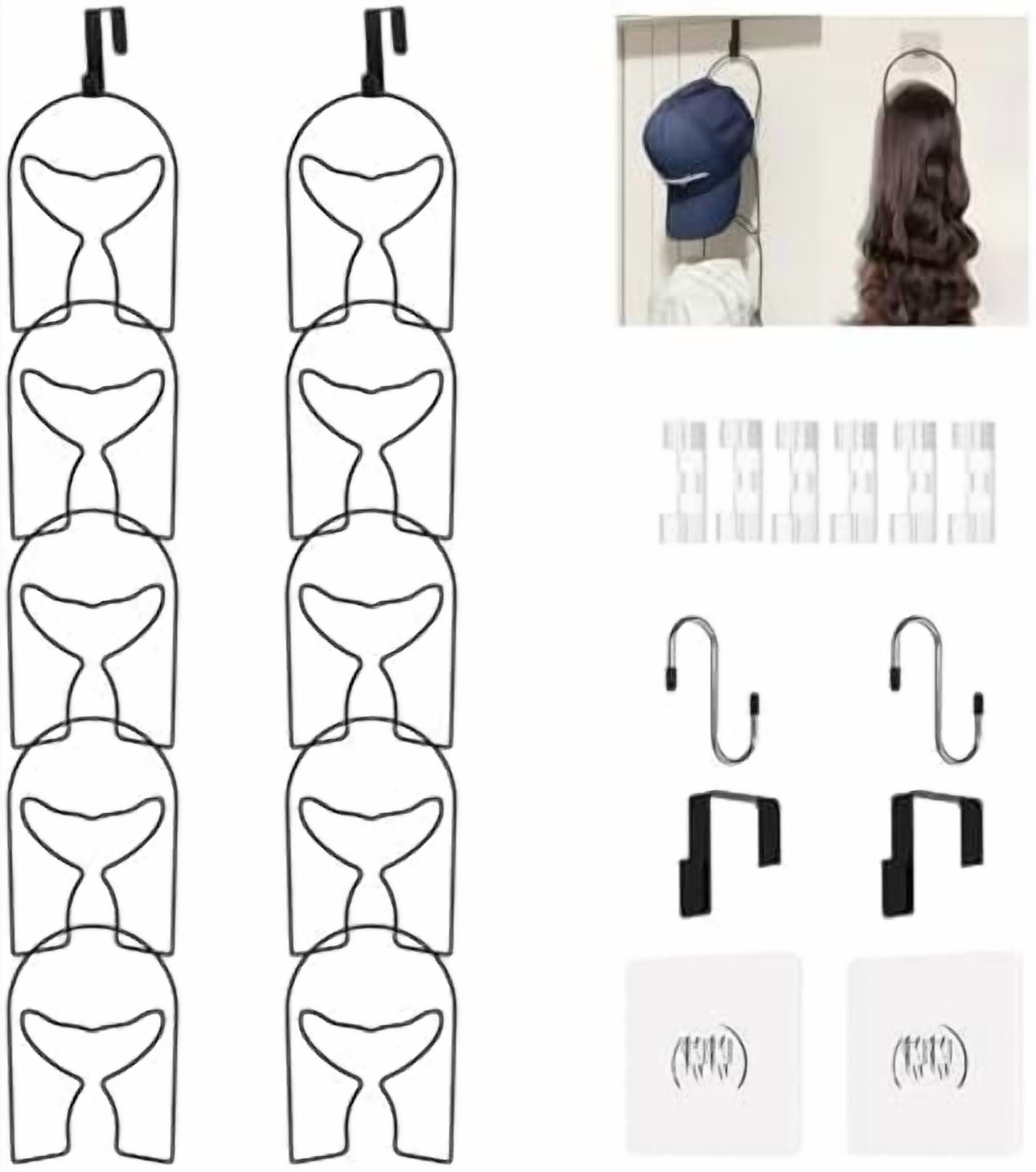 10 Pack Baseball Hat Rack Hanger Holder Organizer Multi Hook Wall ...