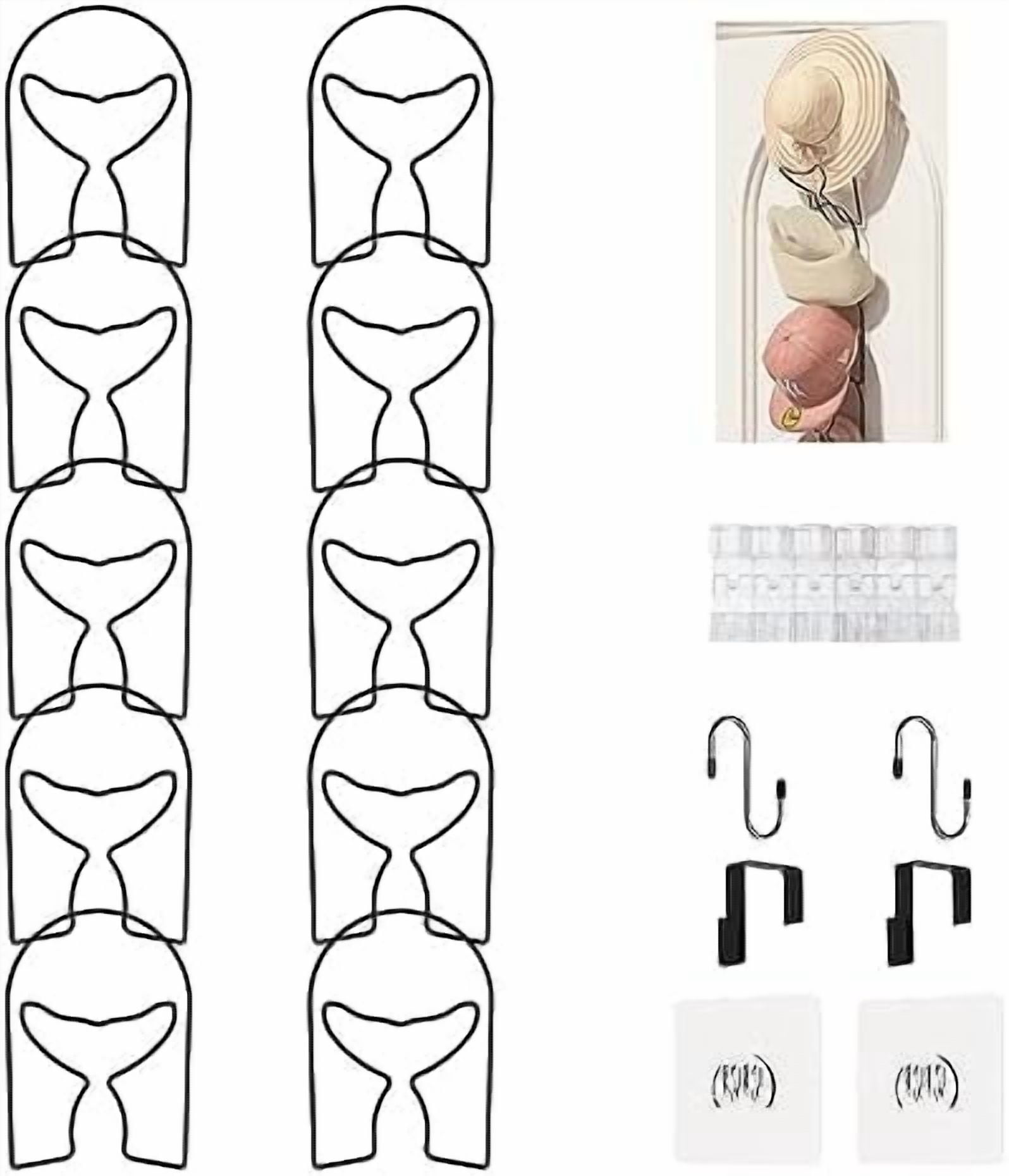10 Pack Baseball Hat Rack Hanger Holder Organizer Multi Hook Wall ...
