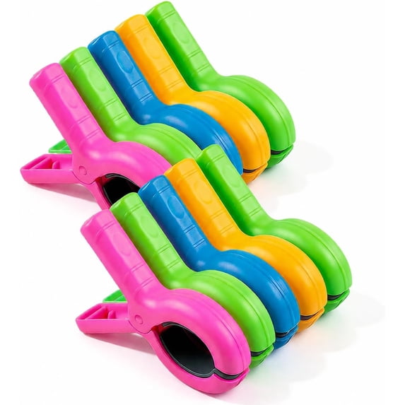 10 Pack Beach Towel Clips for Beach Chairs, Large Towel Holder for Pool ...