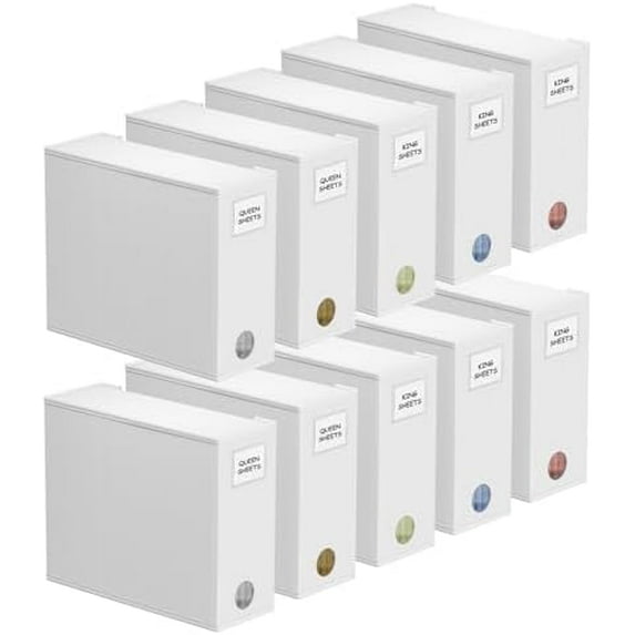 10 Pack Bed Sheet Organizers and Storage, Foldable Sheet Organizer for ...