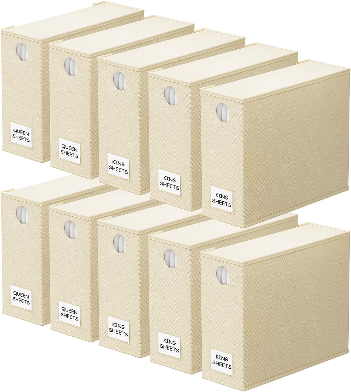 10 Pack Bed Sheet Organizers and Storage,Sheet Organizer for Linen ...