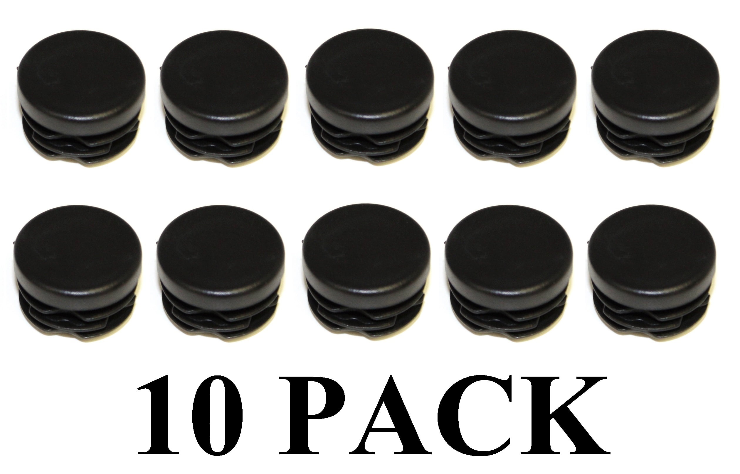 10 Pack Black 1" Round Tubing Plastic Hole Plug End Cap, 1 inch OD Tube ...