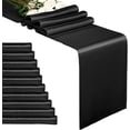 10-Pack Black 12 x 108 Inch Satin Table Runners for Weddings, Birthday ...