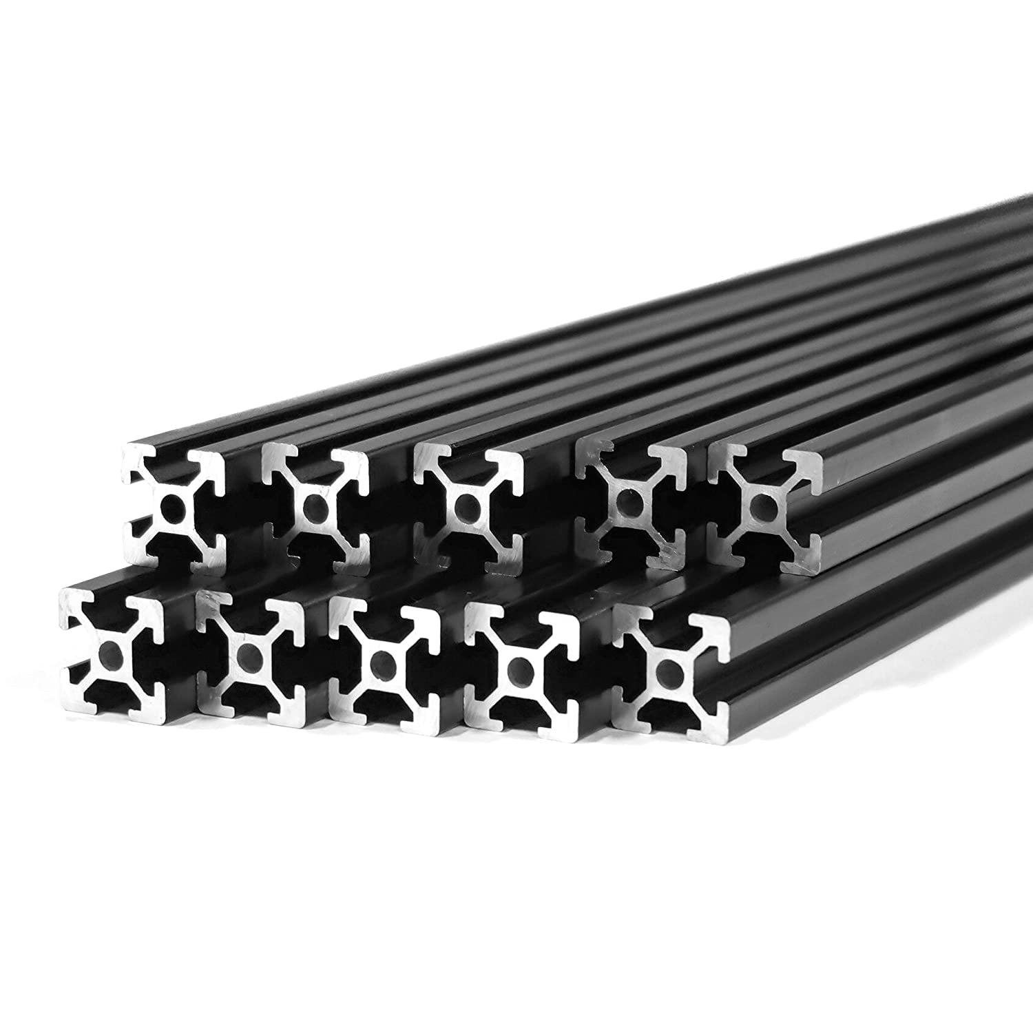 10 Pack Black 2020 T Slot Aluminum Extrusion for 3D Printer and CNC ...