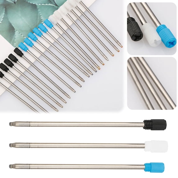 10 Pack Black Ballpoint Pen Refills – 70mm Short Ink Refill for Twist ...