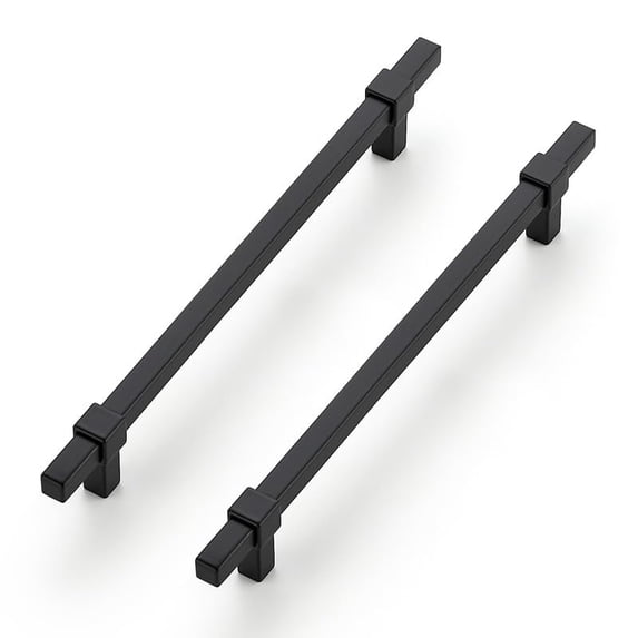 10 Pack Black Cabinet Handles - 3" Hole Center Cabinet Pulls Matte ...