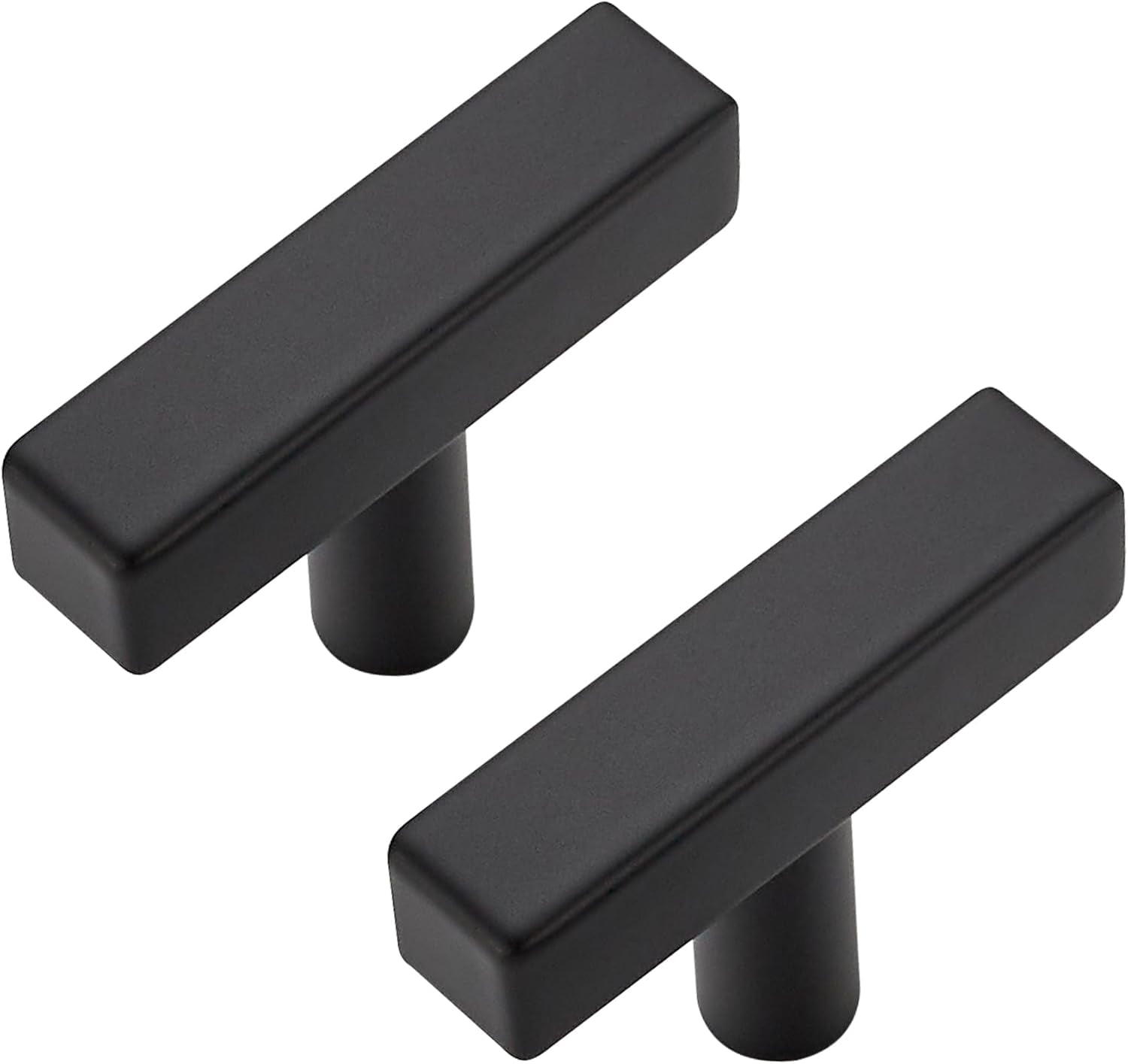 10 Pack Black Cabinet Knobs - Sqaure Bar Cabinet Pulls Matte Black Knobs for Kitchen Cabinet ...