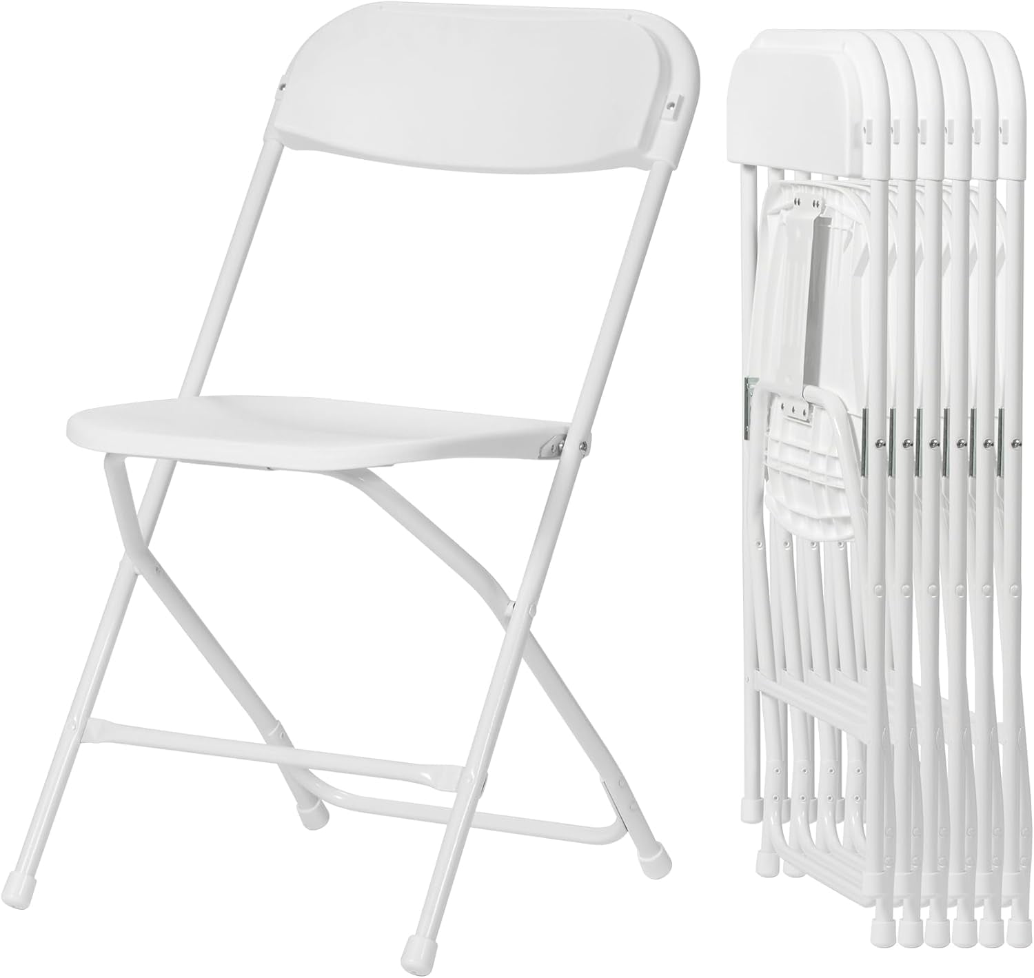 10 Pack Black Folding Plastic Chairs Set Portable Party Chairs ...