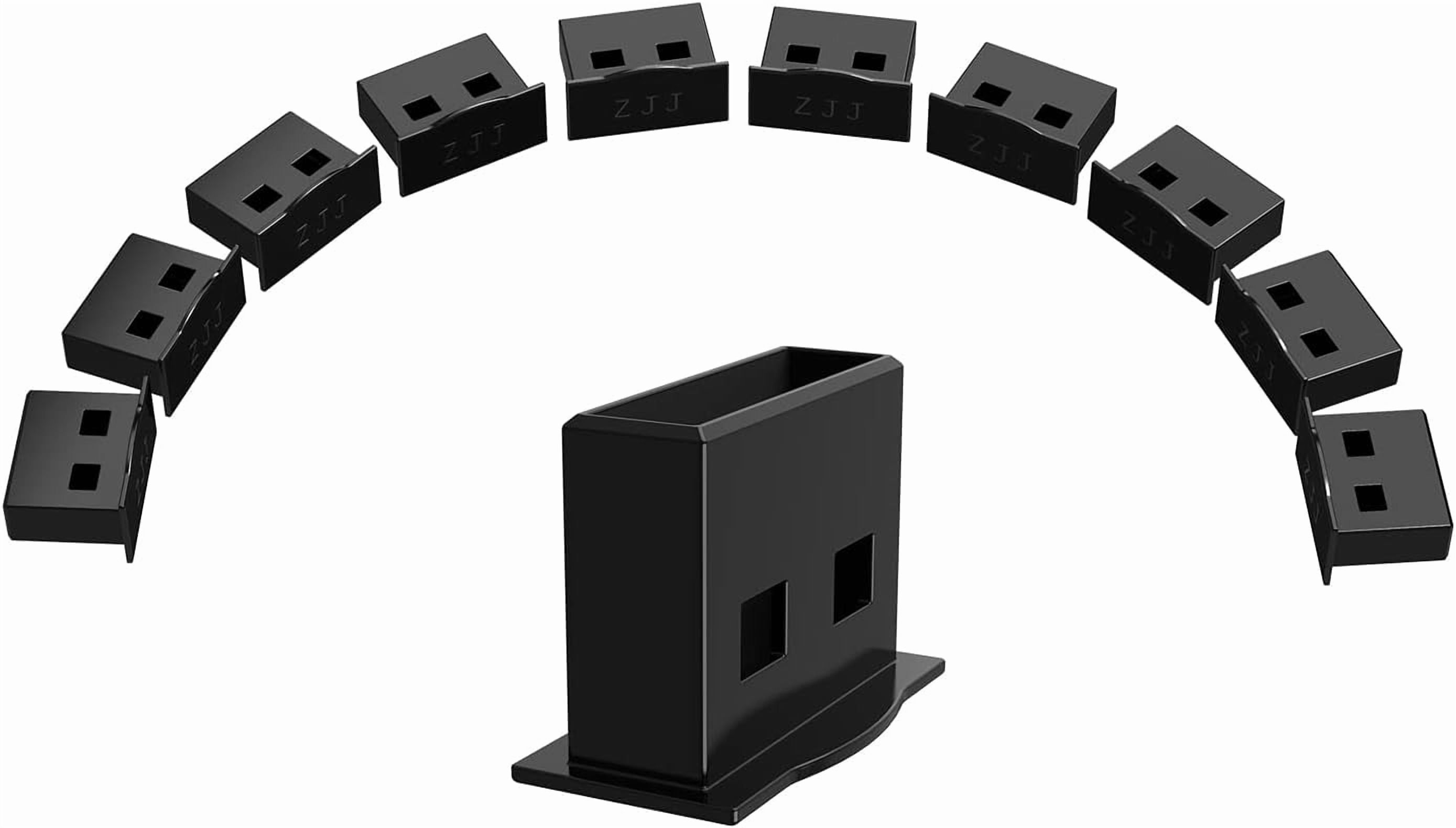 10-Pack Black USB Type-A Dust Plugs-USB Port Protector Covers for USB A ...