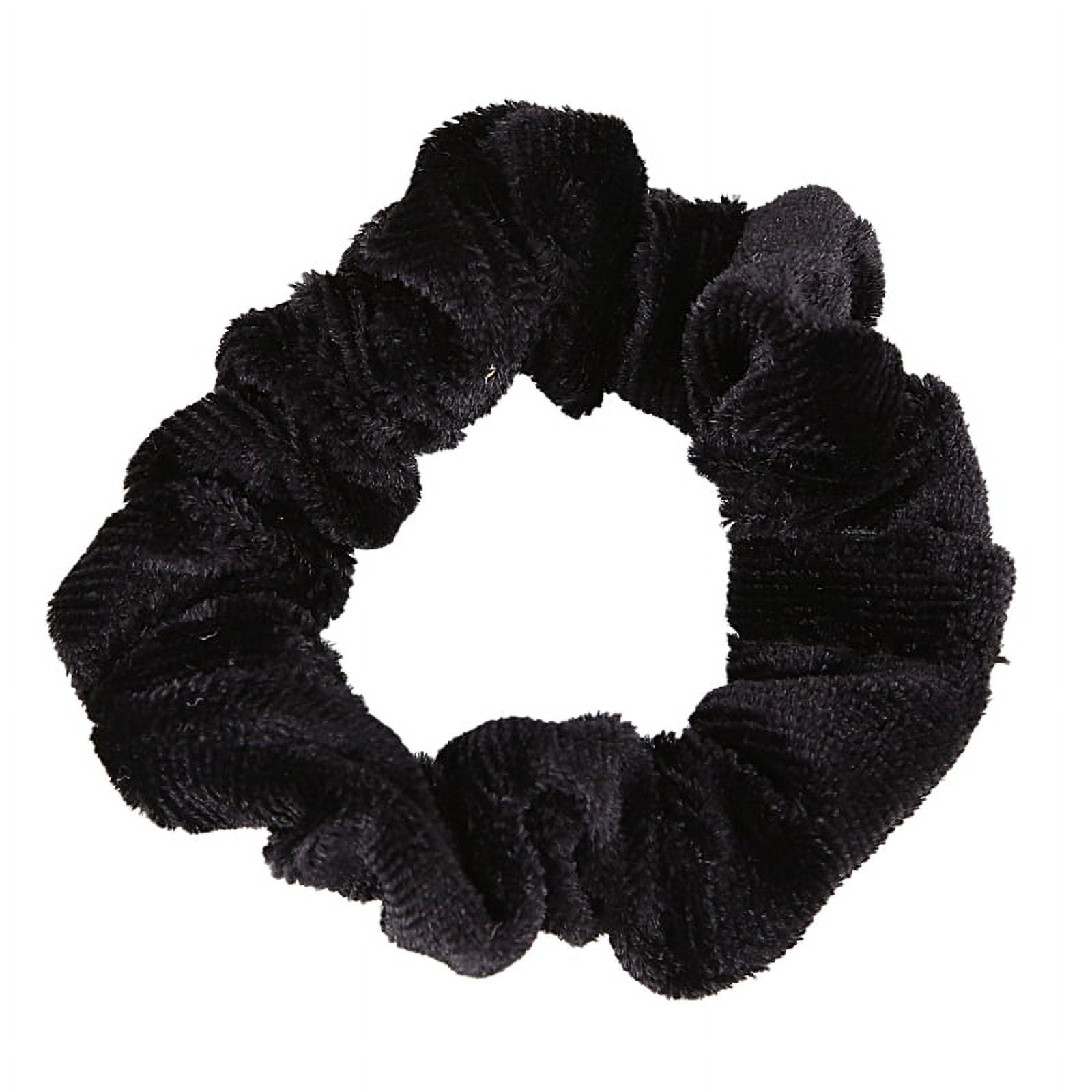 10 Pack Black Velvet Scrunchie Hair Elastics Bobbles Bands - Walmart.com