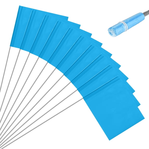 10-Pack Blank Marking Flags, 15x5.1x4 Inch Waterproof Yard Flags ...