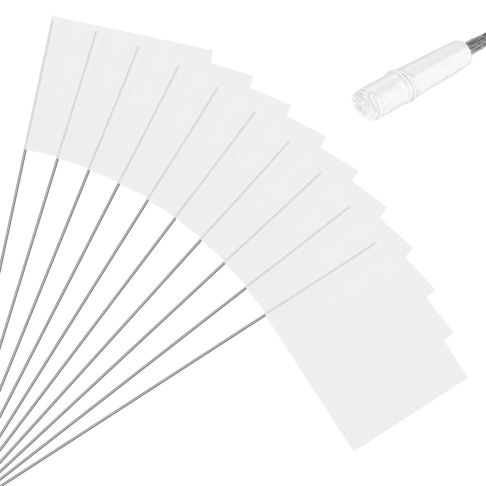 10-Pack Blank Marking Flags, 15x5.1x4 Inch Waterproof Yard Flags ...