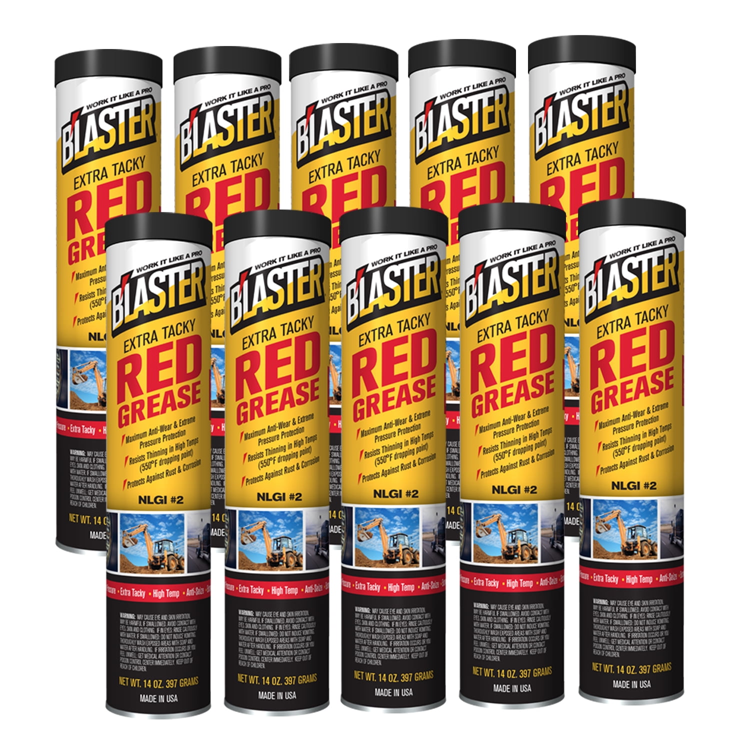 (10 Pack) Blaster Extra Tacky Red Grease - Walmart.com