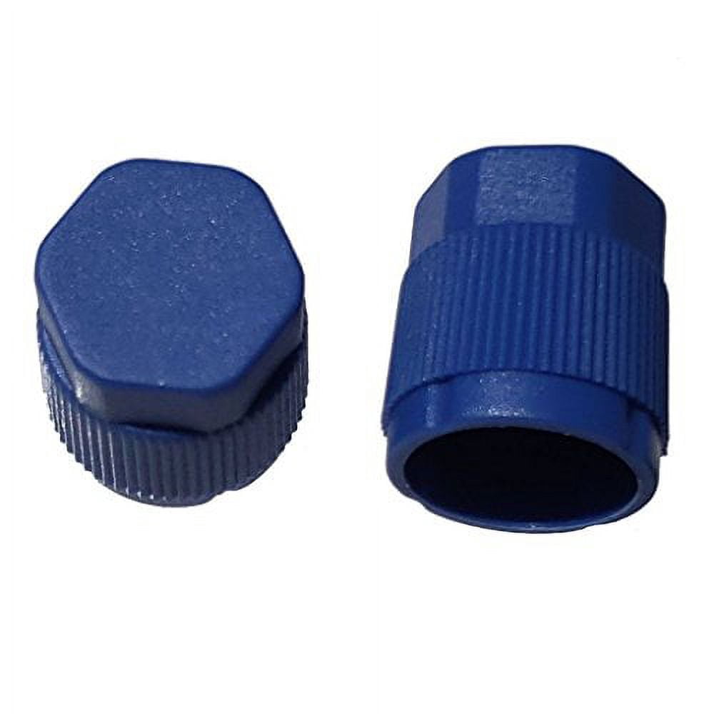 (10 Pack) Blue Low Side A/C Service Caps M9x1.0 Thread for Automotive ...