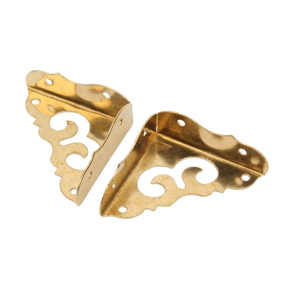 10-Pack Brass Corner Protectors with 60 Nails, 1.65x1.18 Inch Vintage ...