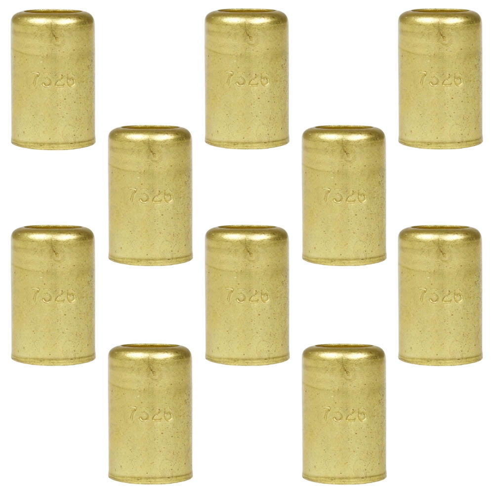 10 Pack Brass Ferrule 5/8" Inner Diameter 7/16" Pierce Smooth Crimp ...
