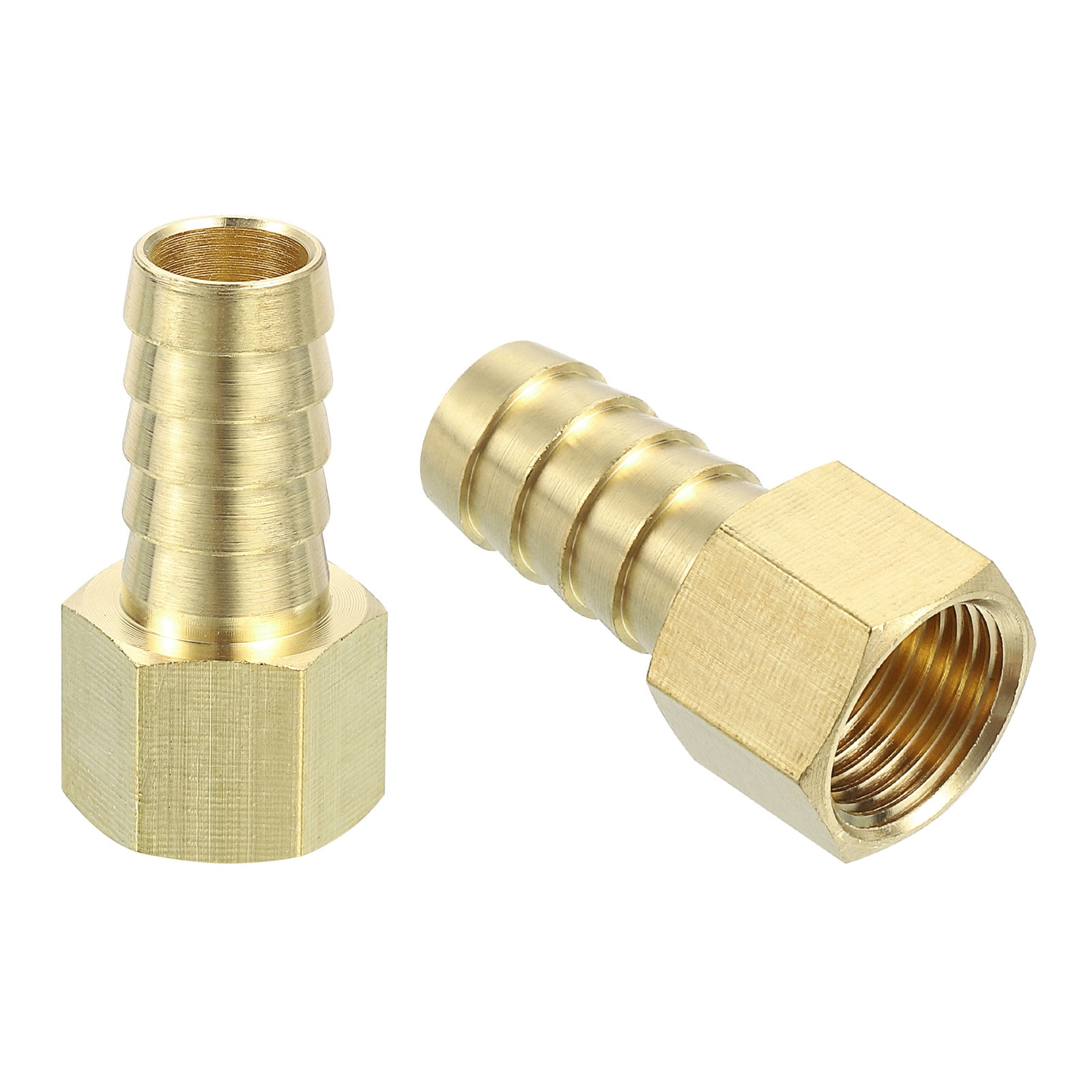10 Pack Brass Hose Barb Fitting, 1/2" Bard x 3/8" NPT Female Hose Connector - Walmart.com
