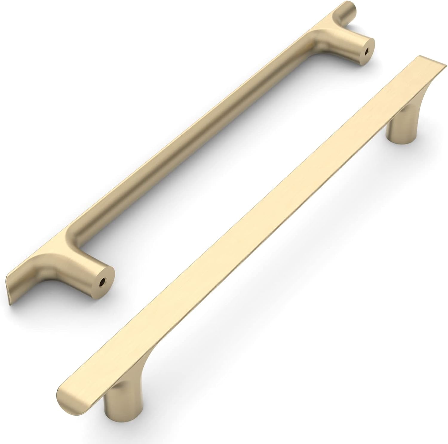 10 Pack Brushed Brass Cabinet Pulls 10 Inch(256MM) Hole Centers Kitchen ...