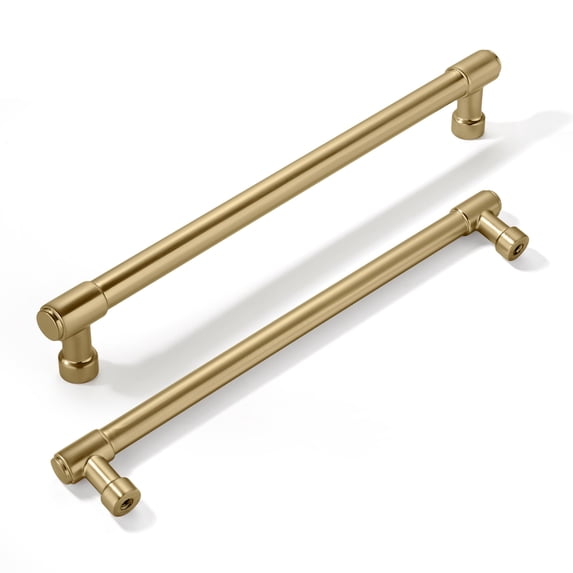 10 Pack Brushed Brass Cabinet Pulls 5 Inch(128MM) Hole Centers Kitchen ...