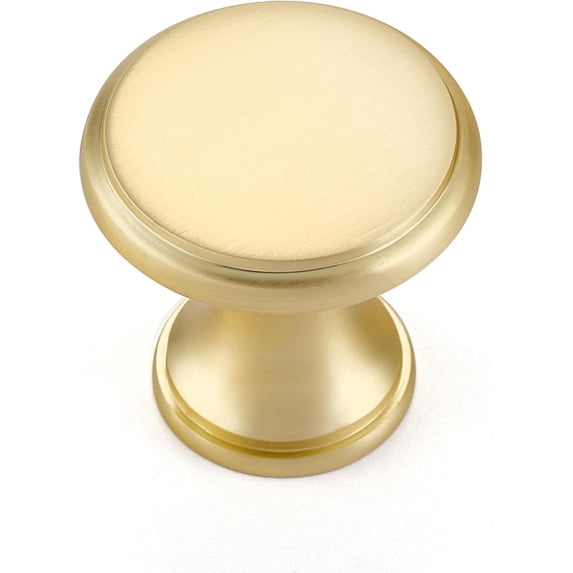 10 Pack Brushed Brass Kitchen Cabinet Knobs, Solid Brass Pulls Zinc ...