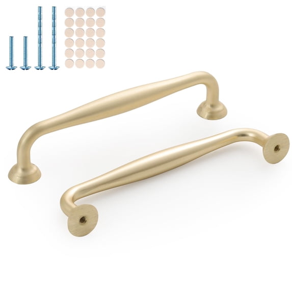 10 Pack Brushed Gold Cabinet Pulls for Drawers,3-3/4 Inch(96mm) Hole ...