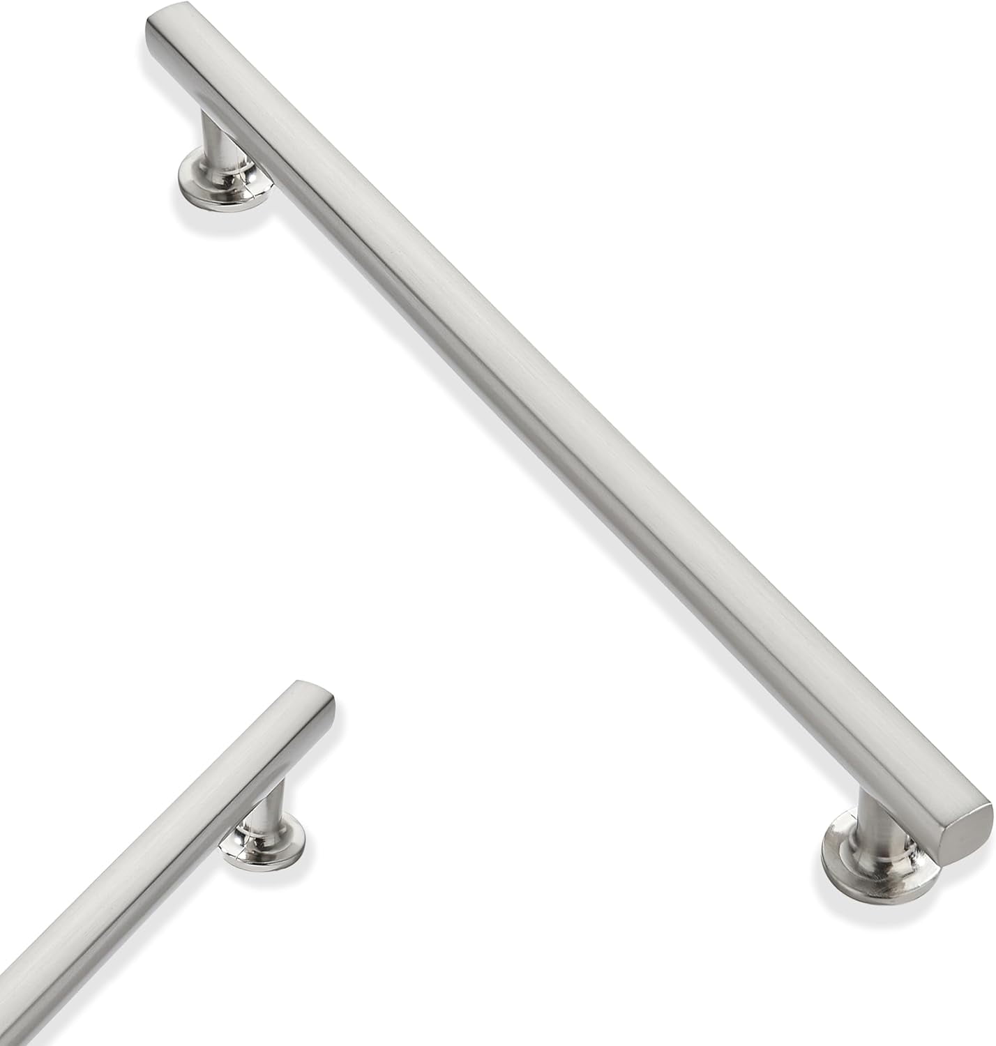 10 Pack Brushed Nickel 8 Inch Center Hole Cabinet Pulls Kitchen Cabinet ...