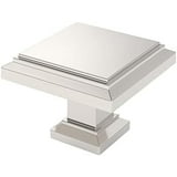 10 Pack Brushed Satin Nickel Cabinet Knobs, 1.3 Inch(32mm) Square ...