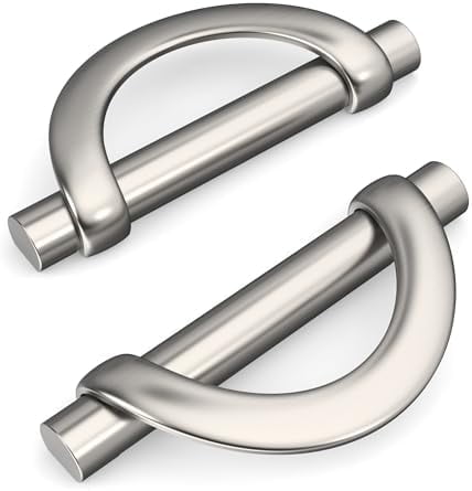 10 Pack Brushed Satin Nickel Cabinet Pulls 1.26 Inch(32MM) Hole Centers ...