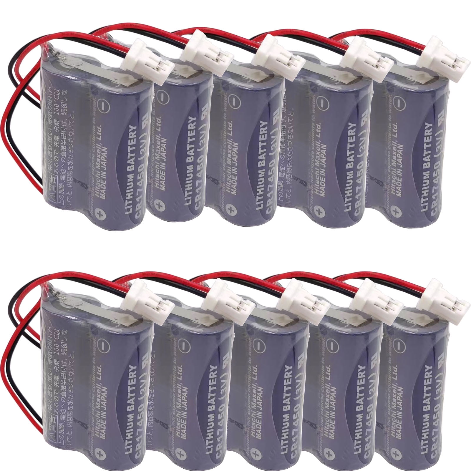 10 Pack CR17450-2WK27 3V 2600mAh D80UB016170 Battery for Mazak 2CR17450 ...