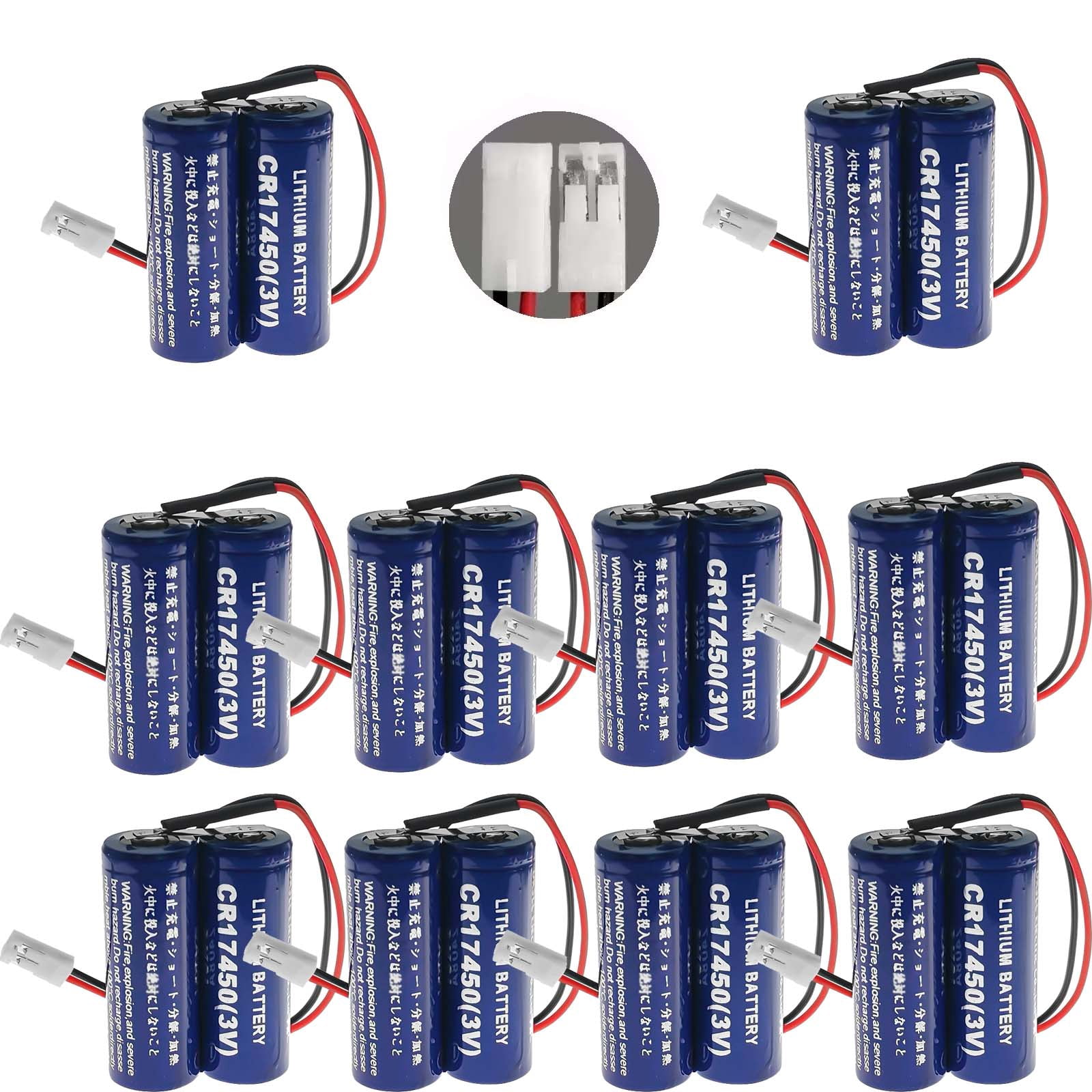 (10 Pack) CR17450-2WK27 / D80UB016170 3V 2600mAh PLC Industrial Control ...