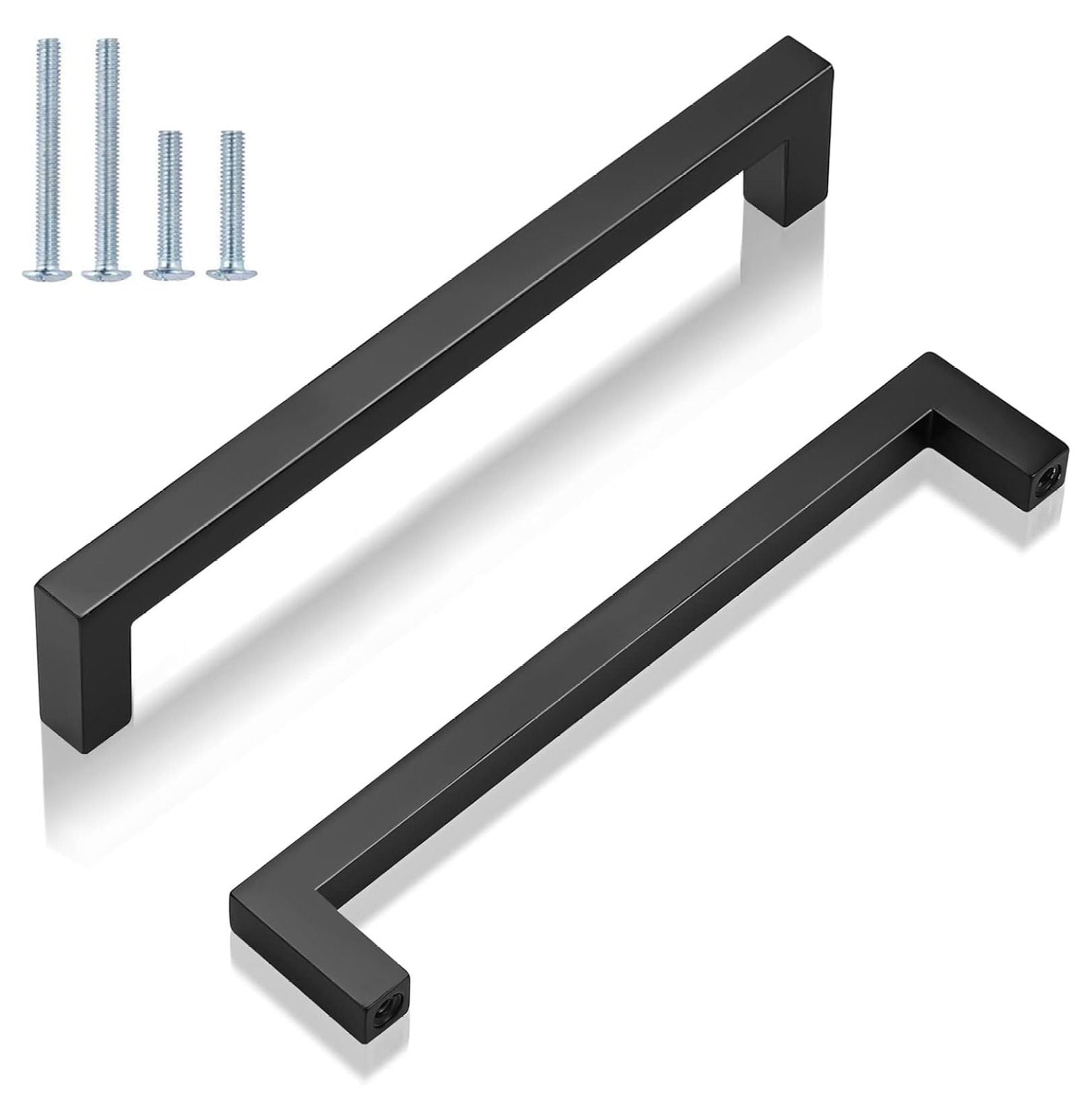 10 Pack Cabinet Handles Matte Black Kitchen Cabinet Pulls 6-1/4in(160mm ...